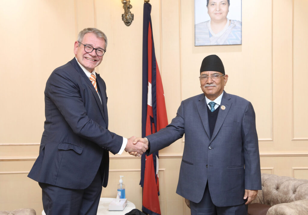 Germany’s ambassador pays courtesy call on PM Dahal - Click Nepal